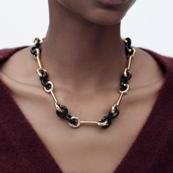 Zara | Jewelry | Zara Mixed Chain Necklace | Poshmark